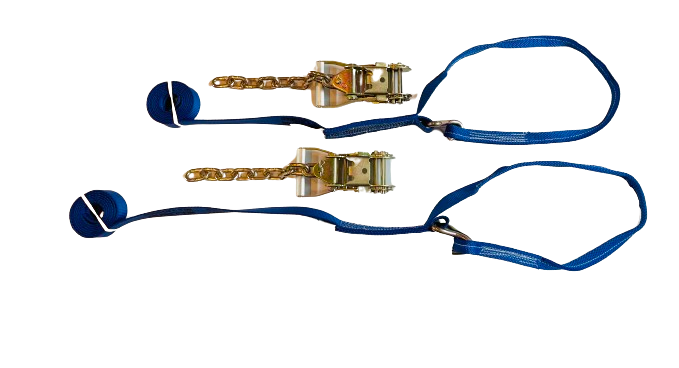 2 Pack Double J Through The Wheel Loop Straps with Chain Tail Ratchets ...